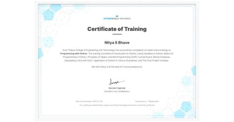 Nitya B On Linkedin Successfully Completed The Programming With