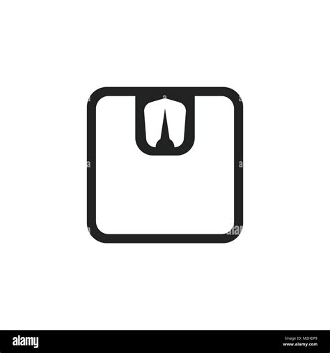 Bathroom Scale Weigher Vector Icon Weigher Balance Sign Illustration