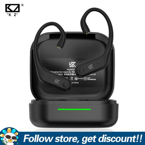 Kz โมดูลบลูทูธ Ae01พร้อมตัวปรับรุ่นไร้สาย สายหูฟังโทรศัพท์ตะขอเกี่ยวหู