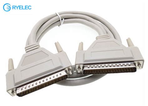 Custom D Sub 37 Pin Db37 Male To Db37 Male Connector Serial Extension Cable