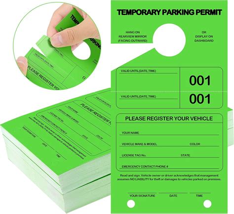 200 Pcs Yellow Parking Permit Hang Tag 7 75 X 4 25 Inch