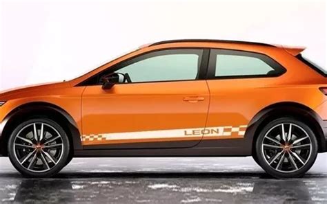 Sticker Franja Lateral Garrazo Para Seat Leon 3p Cuotas Sin Interés