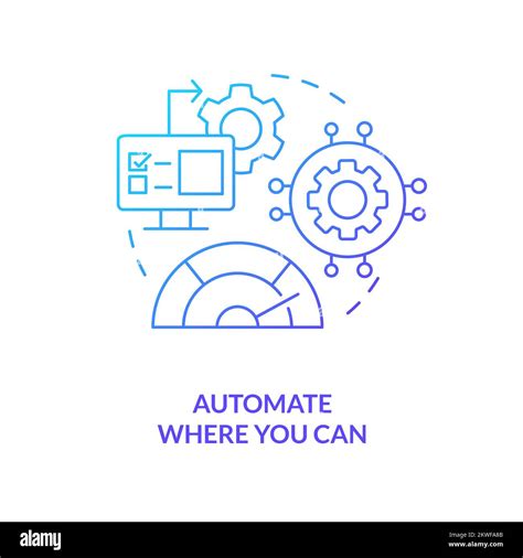Automation Impact On Speed Blue Gradient Concept Icon Stock Vector Image And Art Alamy