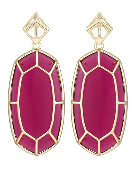Kendra Scott Della Earrings In Berry Womens Jewelry And Accessories