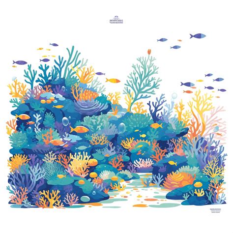 Indonesian Coral Reef Patterns With Vibrant Colors Premium Ai