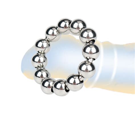 Penis Ring With 12 Rollable Beads Inner Diameter 32mm Bpzxl Stainless Steel Erection