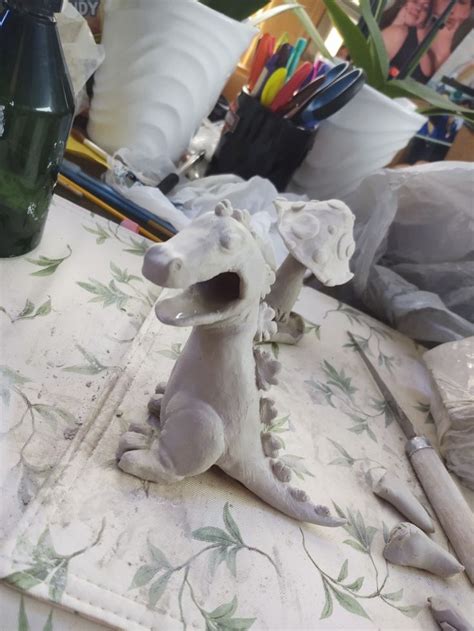 Clay Ceramics Reptar Godzilla Mash Up In Progress Clay Ceramics