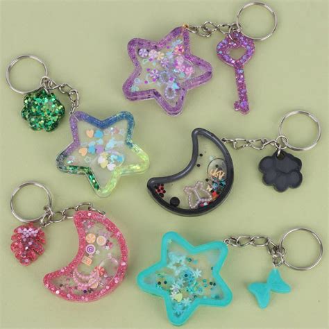 قیمت و خرید جاکلیدی آکواریومی ماه و ستاره رزینی