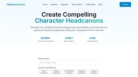 Character Headcanon Generator Thejo Ai
