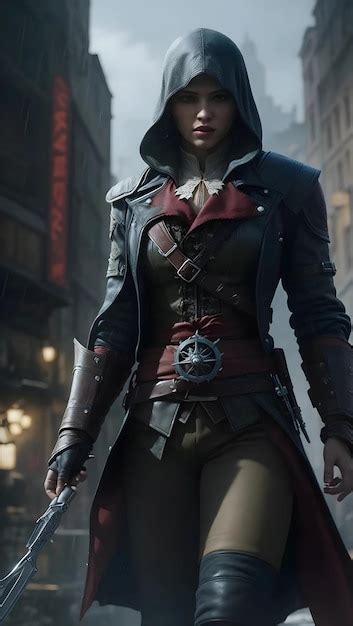 Premium Ai Image Fantasy Character Female Half Body As Assassins Creed