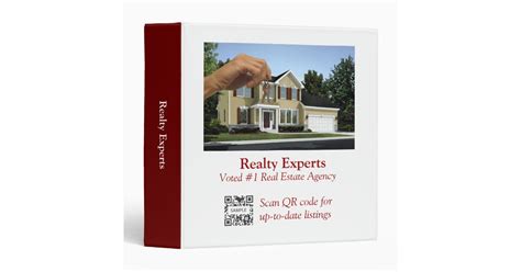 3 Ring Binder Template Realty Experts Zazzle