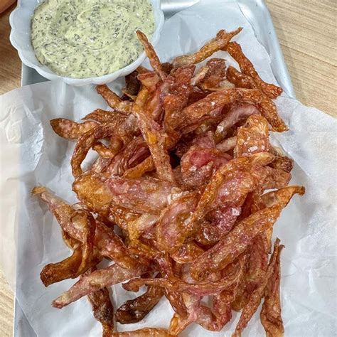 Potato Peel Crisps With Wilty Herb Aioli Alice Zaslavsky