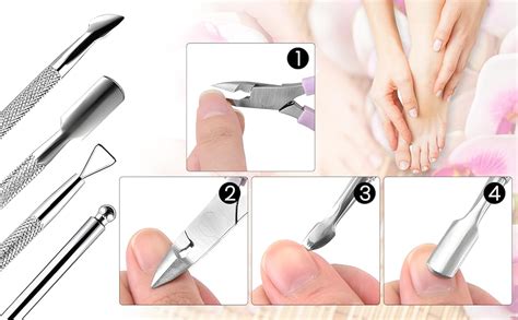 Cuticle Care Set With Cuticle Trimmer Pusher And Peeler Professional