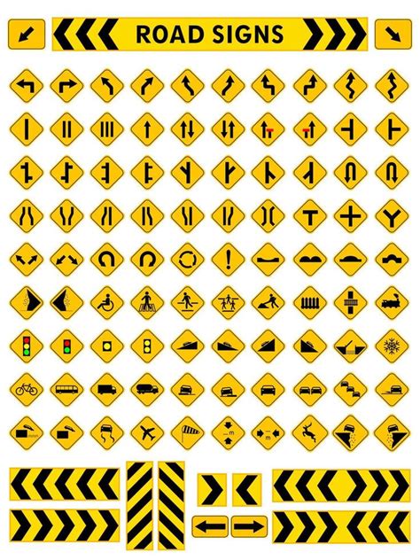 Traffic And Road Signs Vector Illustration 16826210 Vector Art At
