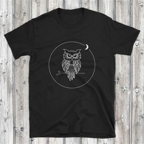 Short Sleeve Unisex Owl T Shirt Men Owl T Shirt Women Owl T Shirt