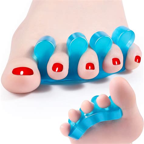 2 Pieces Toe Separator Clear Blue Toe Separator Fo Vicedeal