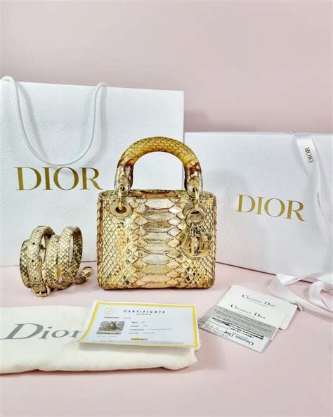 Authentic Lady Dior Mini Python On Carousell