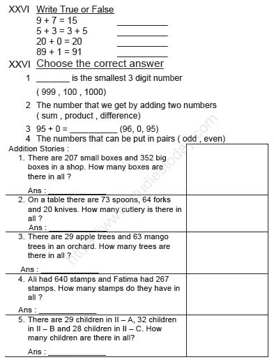 Cbse Class 2 Maths Sample Paper Set I