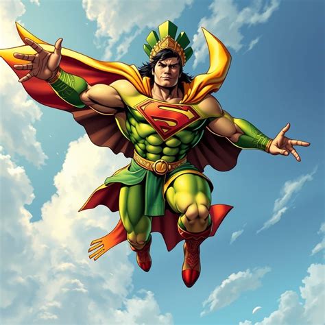 Aztec God Superman In Action Superman In Aztec God Style
