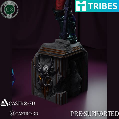 3d Printable Nsfw Tiefling Of Zariel 32mm And 75mm Miniature By Castro3d