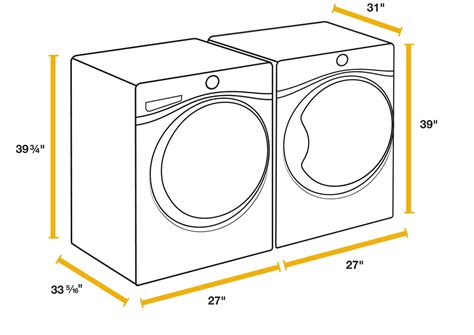 Washer And Dryer Dimensions Standard And Stackable Sizes Whirlpool