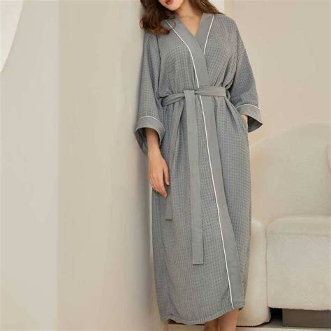 روب وافل رمادي