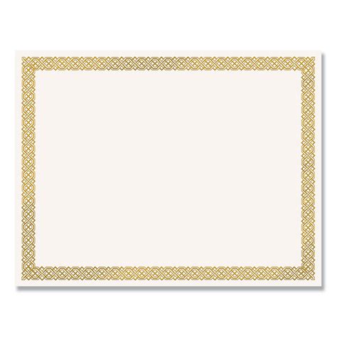 Foil Border Certificates 85 X 11 Ivorygold With Braided Gold Border