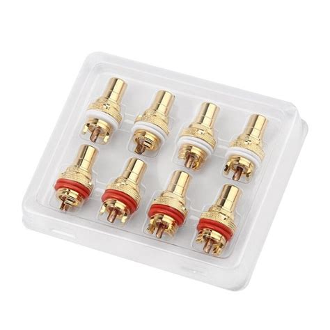 Rca Connector Female Speaker Terminals Gold Rhodiu Grandado