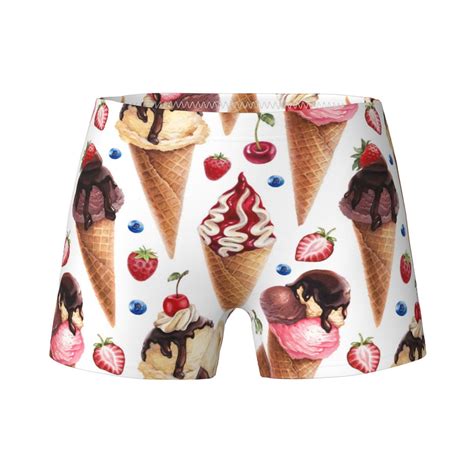 Teen Girls Underwear Strawberry Blueberry Ice Cream Soft Cotton Boxer
