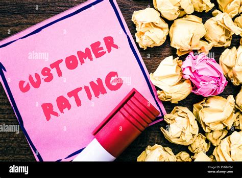 Handwriting Text Customer Rating Concept Meaning Each Point Of The