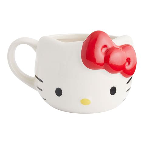 Hello Kitty Face Figural Ceramic Mug World Market