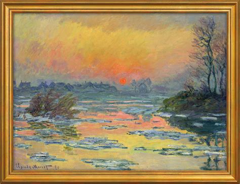 Bild Sonnenuntergang An Der Seine Im Winter 1880 Version