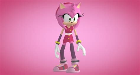 3d Model Amy Rose Rigged
