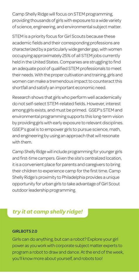 Capital Campaign Camp Shelly Ridge By Girl Scouts Of Eastern