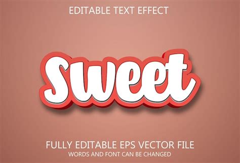 Premium Vector Sweet Text Effect
