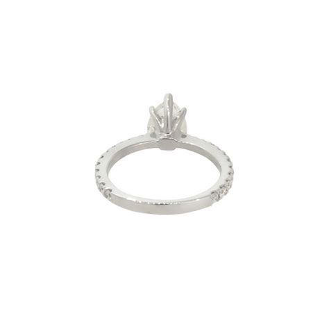 Hrd Certified 171 Carat Pear Shaped Diamond Engagement Ring 18 Karat