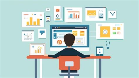 A Person Analyzing Data On A Computer Surrounded By Various Charts And