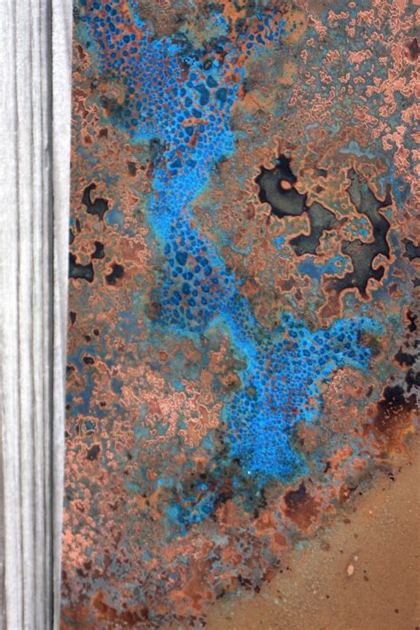 Copper Abstract Art Light Copper Wall Art Copper Patina Art Metal