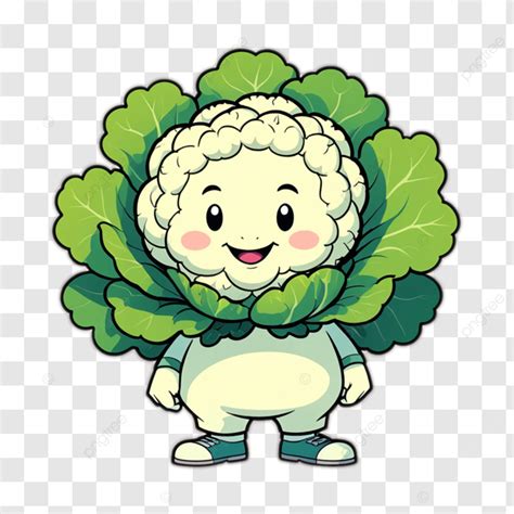 Funny Coliflower Beautiful Coliflower Vegetable Healthy Png