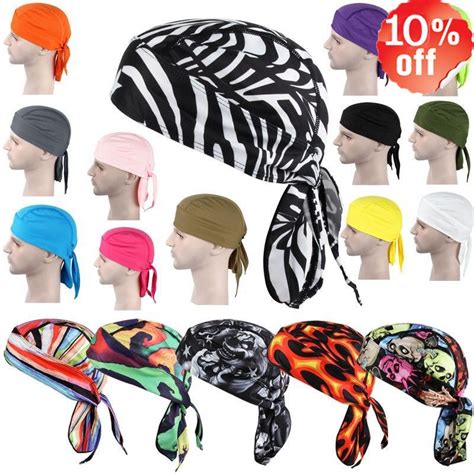 Hot Fitted Solid Color Tied Back Bandana Doo Rag Do Du Motorcycle Skull