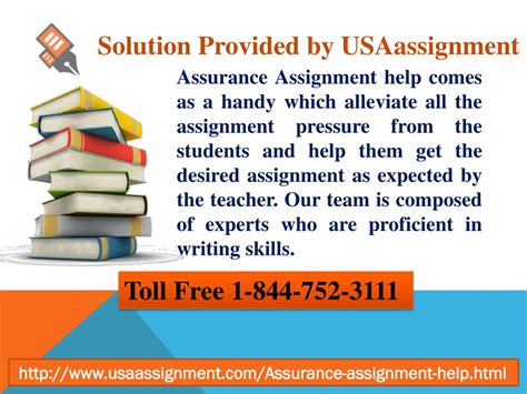 Ppt Assurance Assignment Toll Tree 1 844 752 3111 Powerpoint Presentation Id7596820
