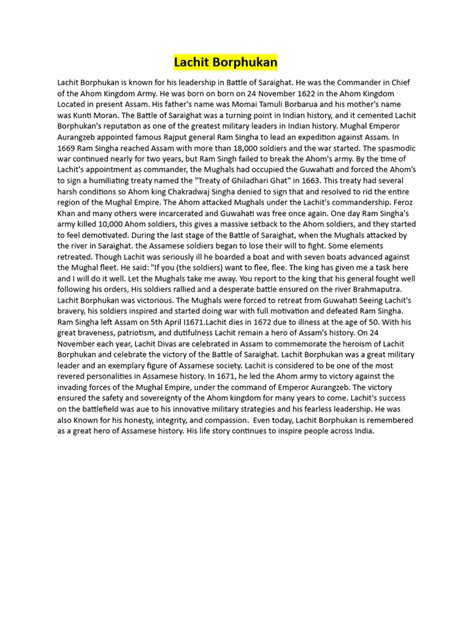 Lachit Borphukan Pdf