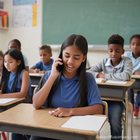 Cell Phone Distraction In The Classroom Stable Diffusion Online