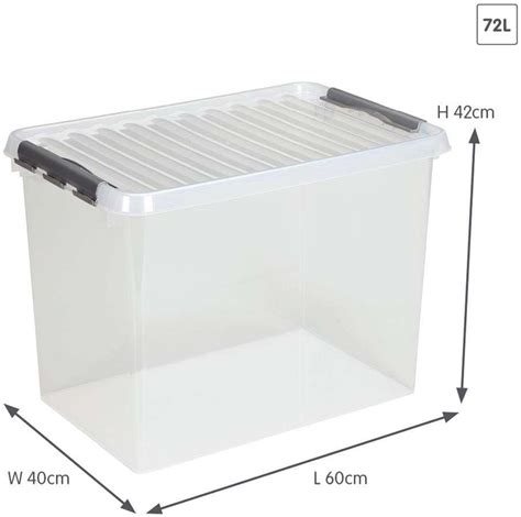 Boîte De Rangement En Plastique Q Line 72 Litres