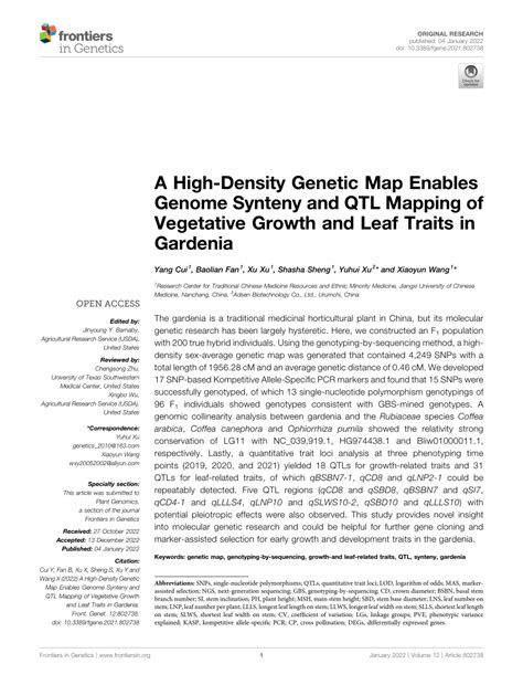Pdf A High Density Genetic Map Enables Genome Synteny And Qtl Mapping Of Vegetative Growth And