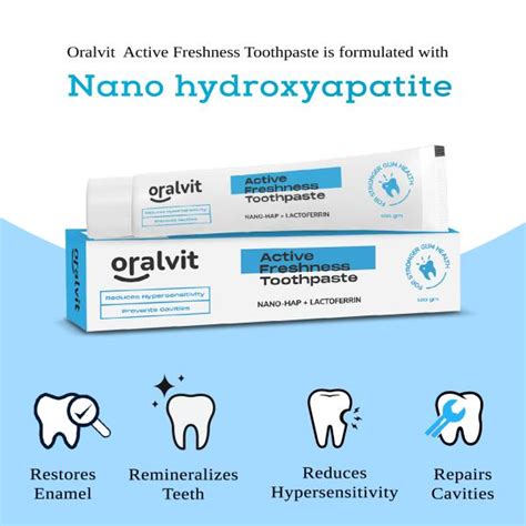 Oralvit Active Freshness Toothpaste With Nano Hap And Lactoferrin Daily