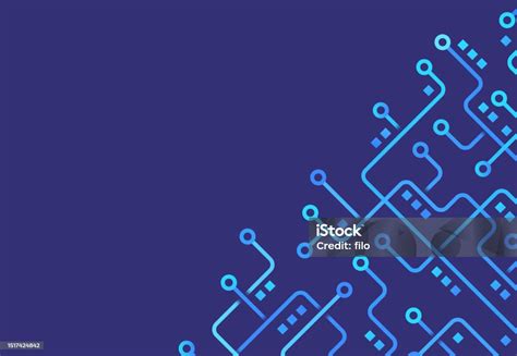 Modern Tech Circuit Board Network Abstract Background Stock Illustration Download Image Now
