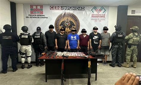 Detiene Ssp Chiapas A 6 Personas Con Droga Y Armas De Fuego Quadratin
