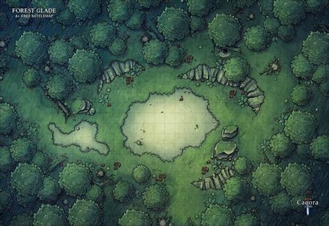 Fantasy Map Of A Gridless Forest Cave