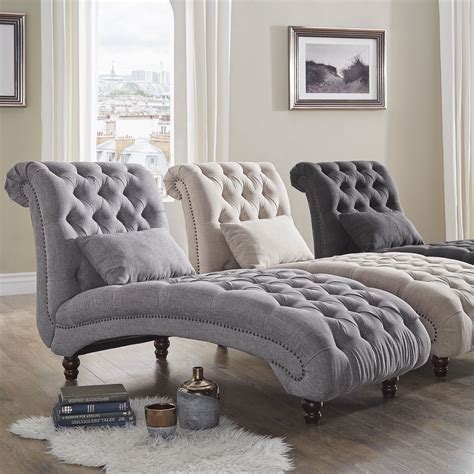 Tufted Chaise Lounge Chair Blue At Velma Wright Blog